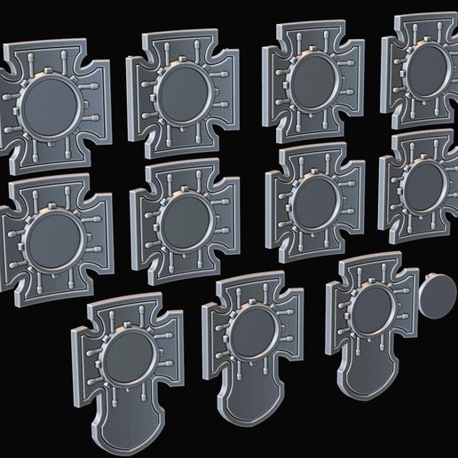 🩸 Blood Seraphs Vanguard Shields Set・ 3D File for 3D printing・Cults