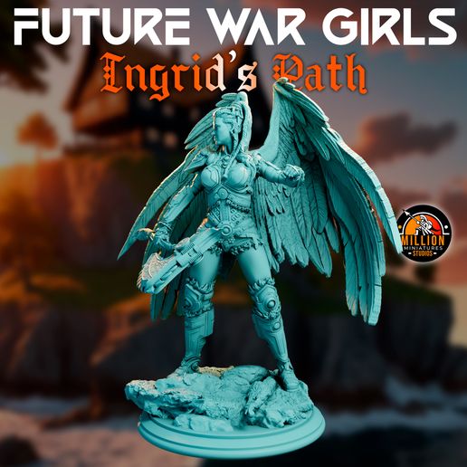 🐦 Ingrid Ravenson - Display-Scale Sci-Fi Viking Heroine | 75mm Resin ...