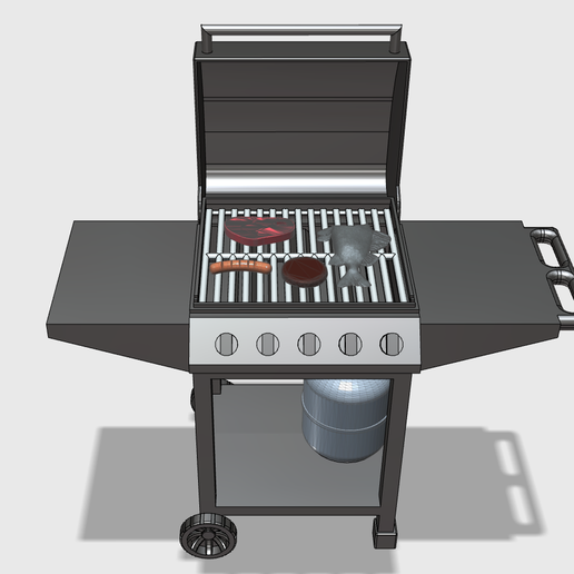 🚆 Diorama Propane BBQ Grill・ STL File for 3D printing・Cults
