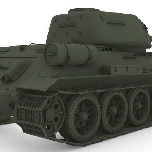 Descargar archivo STL 1/35 1/48 1/72 1/16 SOVIET T34-85 MOD 1944 SPIDER WHEELS SCALE MODEL TANK ...