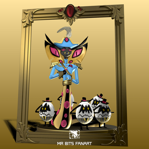 🏨 Sir Pentious - General version - Hazbin Hotel Fanart・ STL File for 3D ...