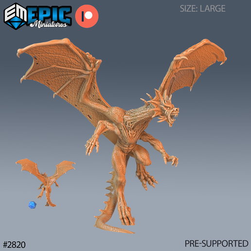3D file War Drake Flying ‧ DnD Miniature ‧ Tabletop Miniatures ‧ Gaming ...