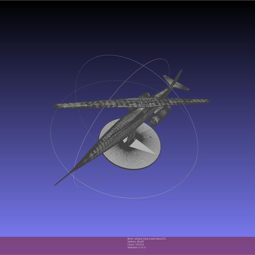 🪶 NASA AD-1 Oblique Wing Model・ STL File for 3D printing・Cults