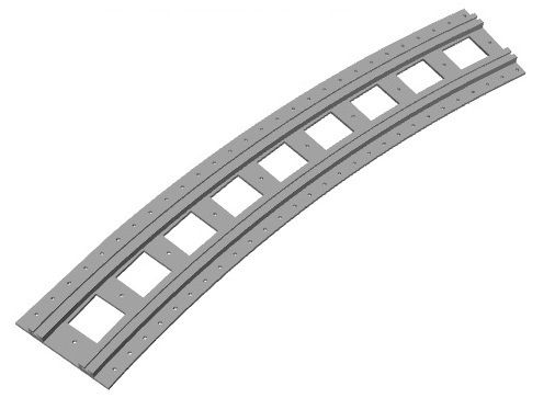 🚂 Board join track sections track R2 curve basic 16.5mm gauge・ 3D File ...