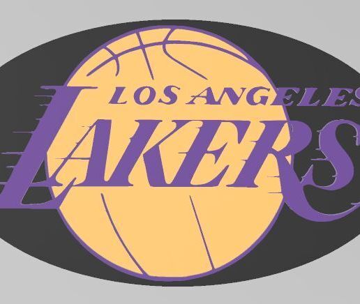 STL file Los Angeles Lakers logo 🏀 ・3D printing template to download・Cults