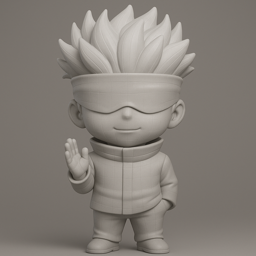 🥭 Satoru Gojo Chibi - STL Model for 3D Printing | Jujutsu Kaisen・ STL ...