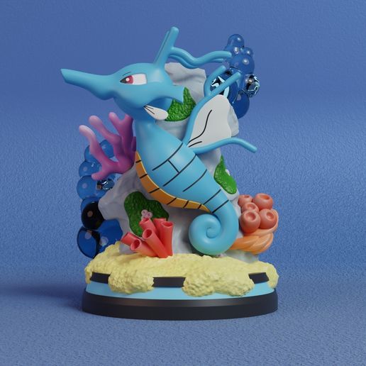 🐉 Pokemon - Kingdra Figure・ STL File for 3D printing・Cults