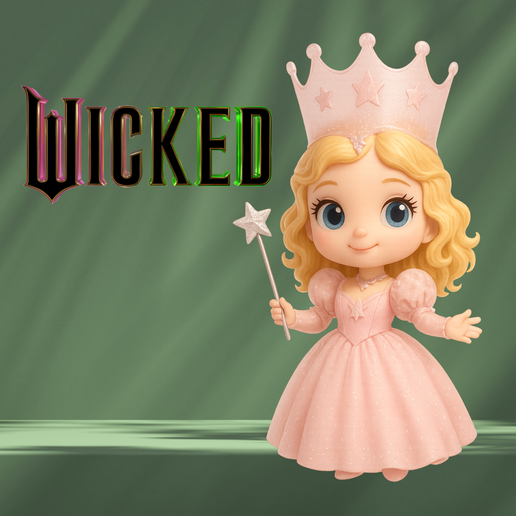 👾 glinda chibi wicked・ STL File for 3D printing・Cults