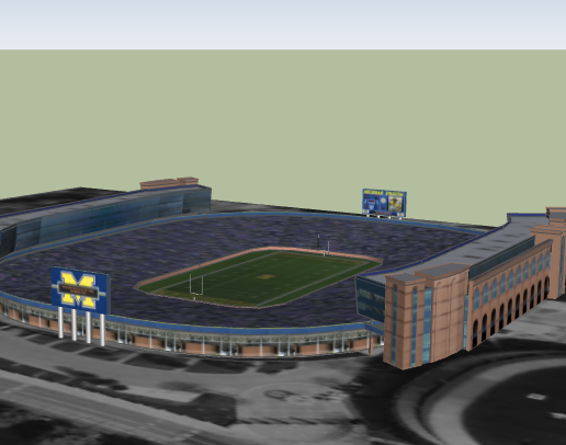 🏟️ MICHIGAN STADIUM (UNIVERSITY OF MICHIGAN)・ STL File for 3D printing ...
