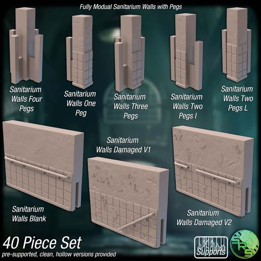 👻 Haunted Asylum Terrain Set・ 3D File for 3D printing・Cults