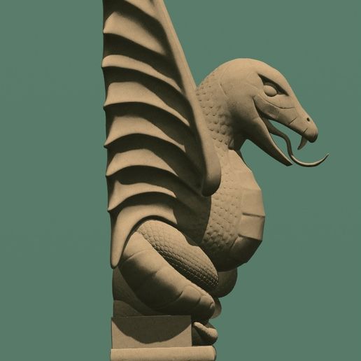 📁 Slytherin Great Hall Serpent Statue 3D Model STL File – Harry Potter ...