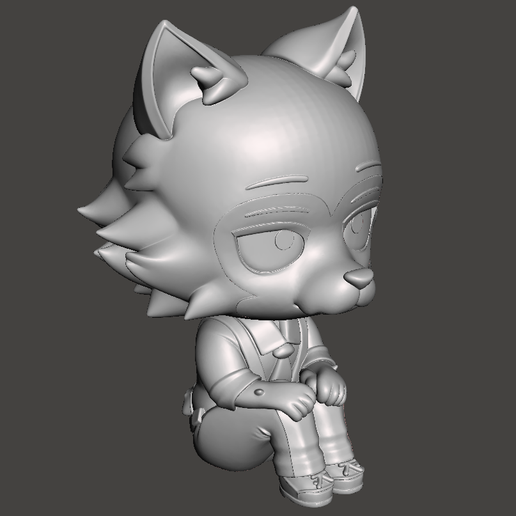 👾 Legoshi Chibi STL - Nendoroid Style 3D Print from Beastars・ STL File ...