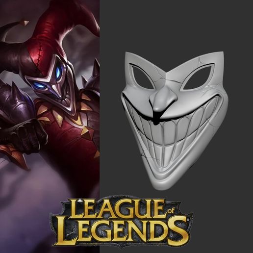 Archivo OBJ Shaco's mask for cosplay - print ready model 🤡 ・Modelo para ...