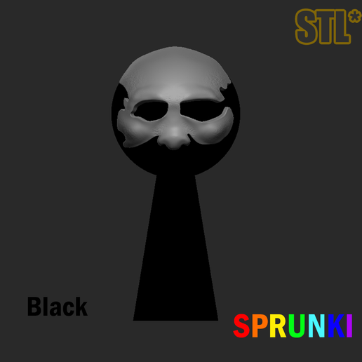 🦸 3D Sprunki Incredibox Black Horror Sprunki STL 3D Character Fanart ...