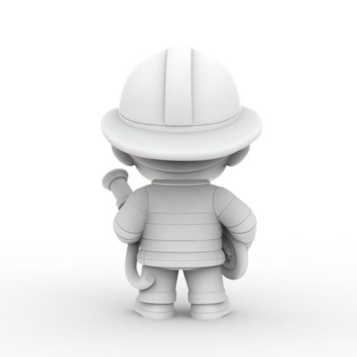 🧑‍🚒 Cartoon Firefighter 3D Printable 3D print model・ STL File for 3D ...