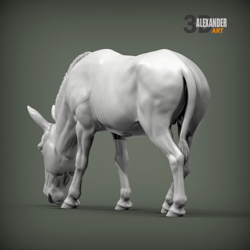 🗿 donkey eats 3D print model・ STL File for 3D printing・Cults