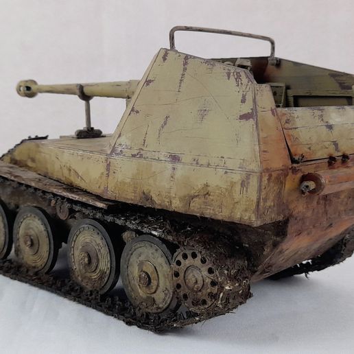 🪖 German Sdkfz 138 tank. 1/16・ OBJ File for ・Cults
