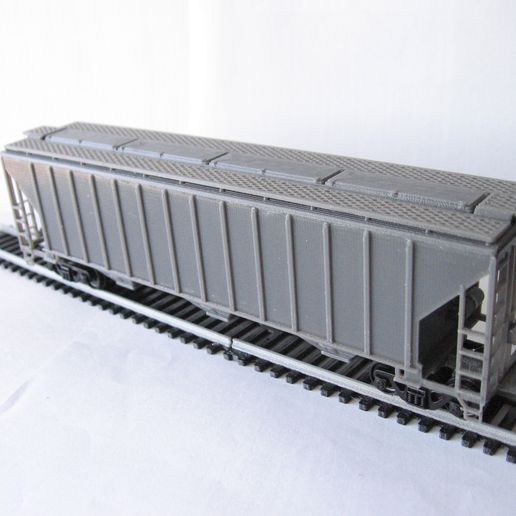 3D printable 3-bay Covered Hopper in H0 Scale • made with Kingroon KLP1 ...