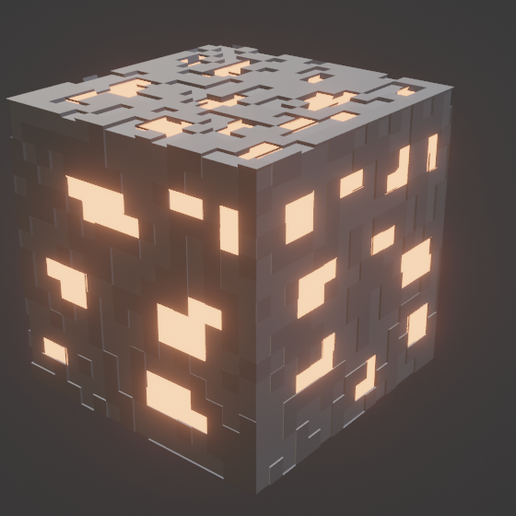 Archivo OBJ gratis Minecraft Mineral de hierro 🎲 ・Plan de impresión en ...