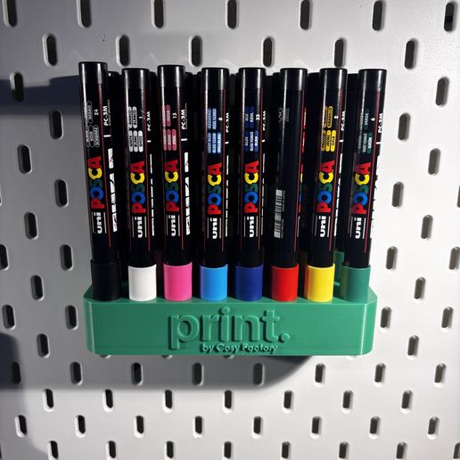 🏢 POSCA Marker 3M/5M Holder for Skadis (IKEA)・ 3MF File for 3D printing ...