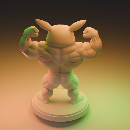 👹 MONSTER MODE PIKACHU - Jacked Statue STL File for 3D Printing・Archivo ...