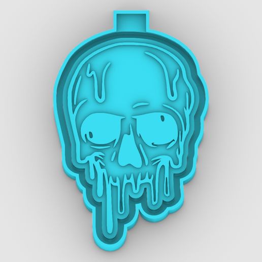 🫠 melting skull - freshie mold - STL for silicone mold・ STL File for 3D ...