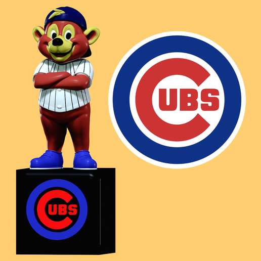 ⚾ MLB - CLARK - Chicago Cubs mascot statue・ 3D File for 3D printing・Cults