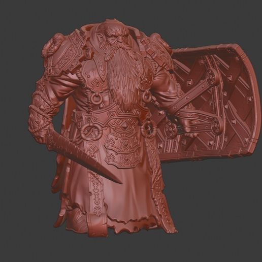 🗡️ Dwarf with Sword 32 mm PRESUP・Free STL File for ・Cults