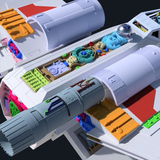 🚀 Studio Scale Model-X Kitbasher Template with Greebly Pack・ 3D File ...