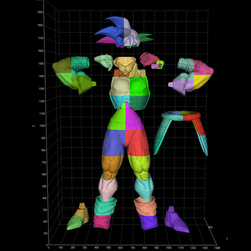 🦸 Life-Size Bardock with Scouter 3D Model – 1880mm・ STL File for 3D ...