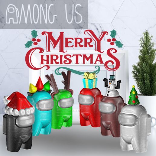 Download STL file AMONG US - CHRISTMAS PACK • 3D printing template ・ Cults
