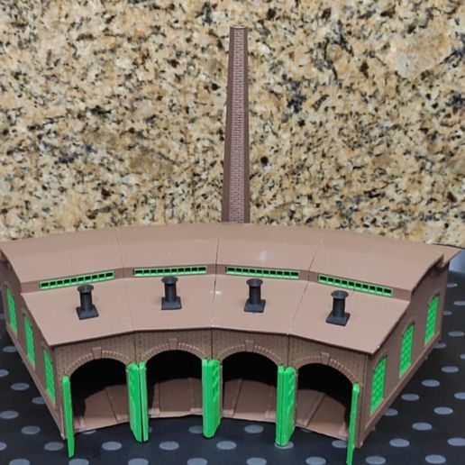 🏠 Model railroad round house shed circa 1900s European Spur n・ STL File ...