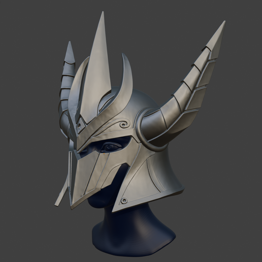 🗡️ Cyber Samurai Helmet・ STL File for 3D printing・Cults