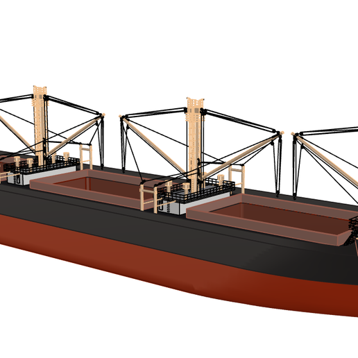 🚢 General Cargo Ship - 12000 DWT・ STP File for 3D printing and CNC ...