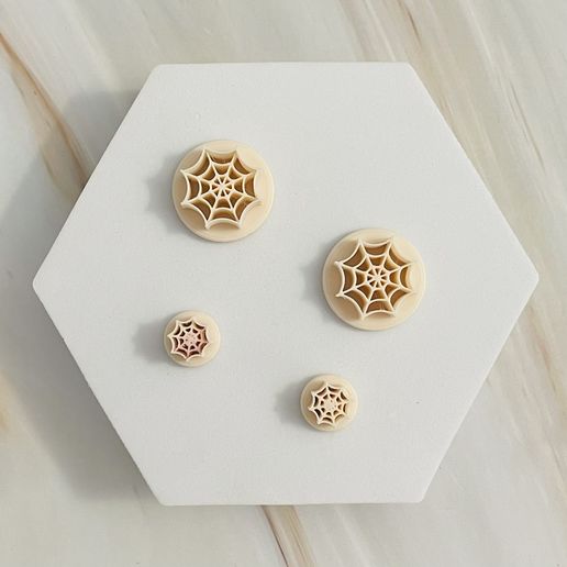 🕷️ Spider Web Polymer Clay Cutter / Stamp・Free STL File for 3D printing ...