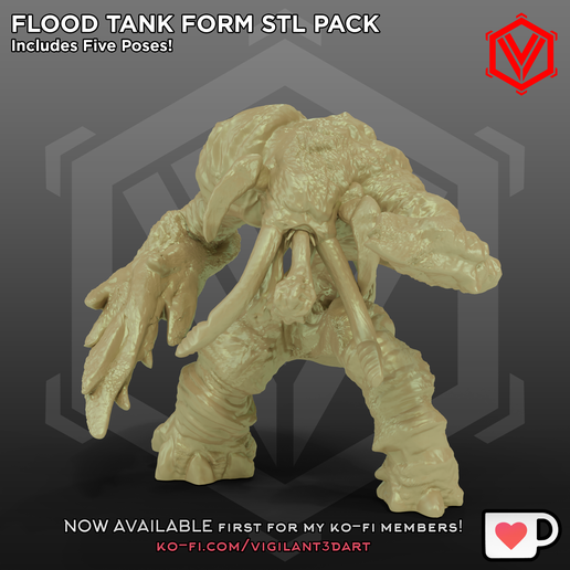 🪖 Zombified TANK FORM - 30MM STL PACK・ 3D File for 3D printing・Cults