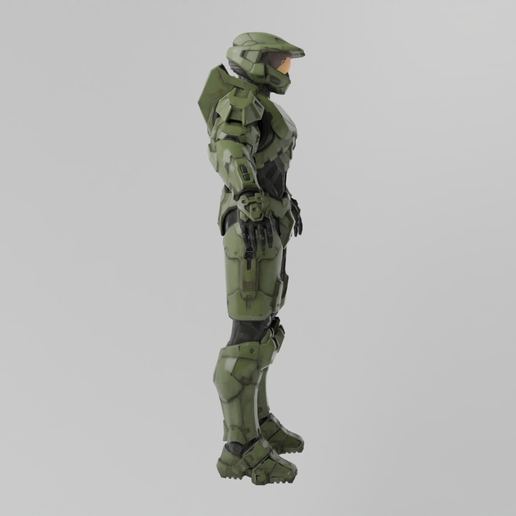 😇 MAster Chief Lowpoly Rigged・ OBJ File for ・Cults