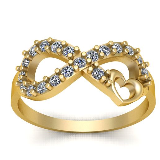 STL file Infinity Heart diamond Engagement ring 3d prntable Model ♾️ ...