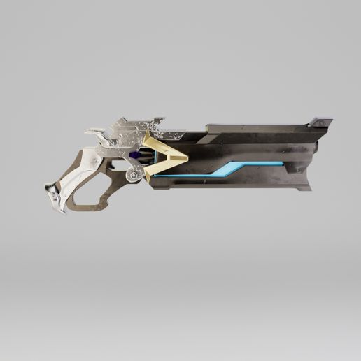Archivo STL Futuristic Gun-Sci-Fi 3D Gun for Games 🔫 ・Plan de impresora ...