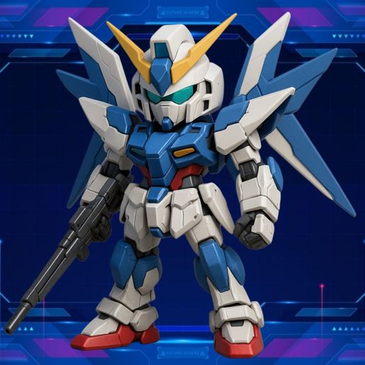 🔫 Chibi Mecha Pack (STL) - 4 Gundam-Style Robots with Weapons - 3D ...