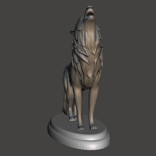 🐺 Howling Wolf Gray Wolf - Base - 3D Print Model・ STL File for 3D ...