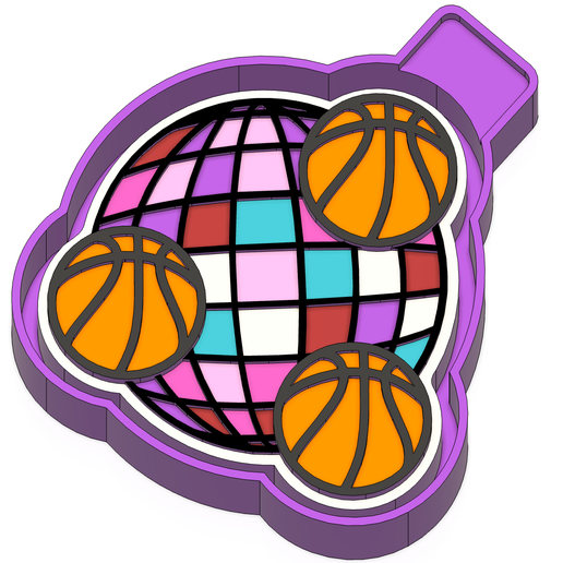 STL file Disco Ball Basketball Freshie STL Mold Housing 🏀 ・3D printing ...