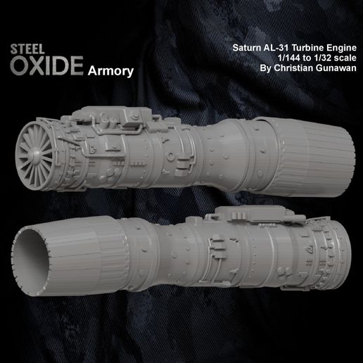 🚗 Saturn AL-31 Turbine Engine・ STL File for 3D printing・Cults