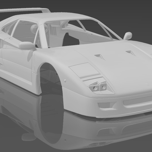 🐚 Ferrari F40 Shell Body - Divided Parts for Easy Printing・ STL File ...