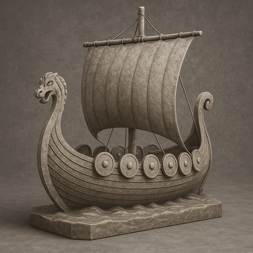 🚢 Viking Ship・ STL File for 3D printing・Cults