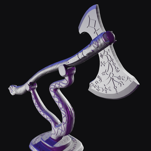 🪓 GOD OF WAR RAGNAROK KRATOS AXE・ 3D File for ・Cults