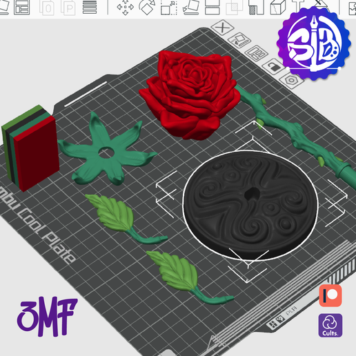 🏗 ROSES - 3MF - STL NOT SUPPORT -PLACE STL・ STL File for 3D printing・Cults