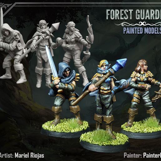 🧝 Elf Guardians - Forest Protectors 32mm STL Set・Archivo STL para ...