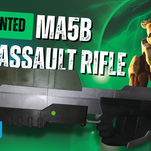 😇 MA5B Assault Rifle from Halo・Free 3MF File for 3D printing・Cults