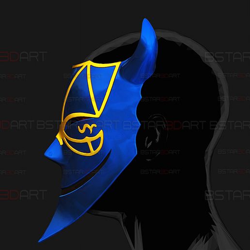 👨‍🎨 Demiurge Half Mask - OverLord Cosplay・ STL File for 3D printing・Cults